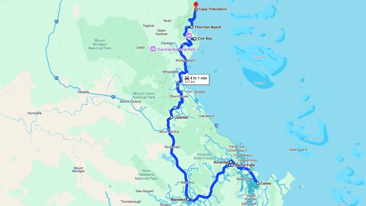 Cairns to Cape Tribulation road trip: A Complete Drive Guide