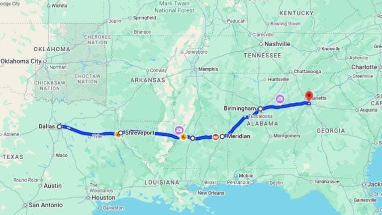Dallas to Atlanta Drive: The ultimate road trip guide | Turo